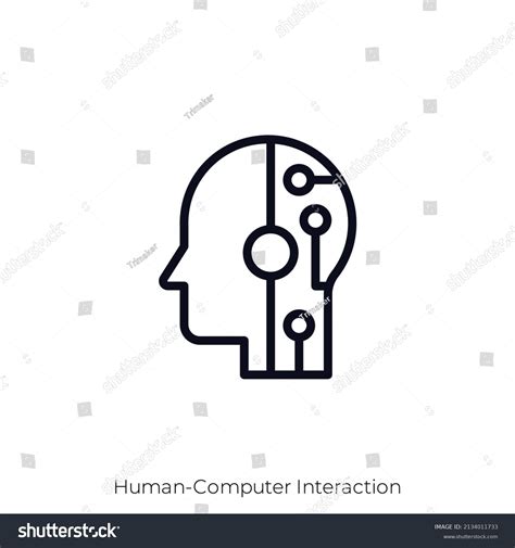 Humancomputer Interaction Icon Outline Style Icon Stock Vector Royalty