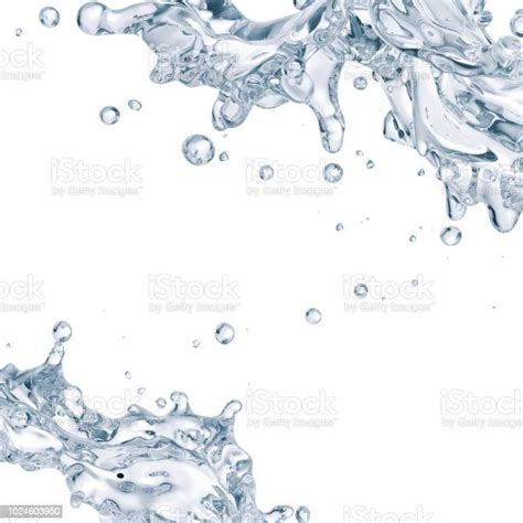 물 물방울 밝은 배경에 고립 된 스플래시 3 차원 일러스트 레이 션 3차원 형태에 대한 스톡 사진 및 기타 이미지 3차원 형태 광물질 기포 Istock