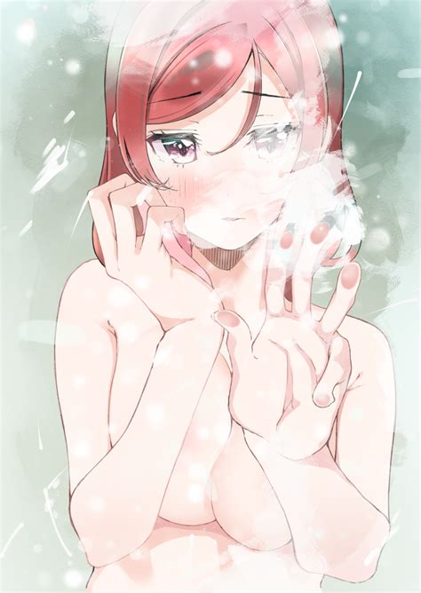Rule 34 Blush Breasts Looking At Viewer Love Live Nishikino Maki