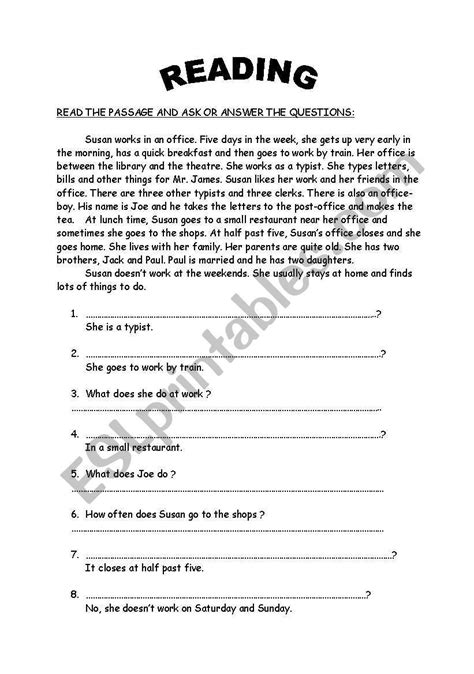 A Reading Passage In Present Simple Tense Esl Worksheet By Sevilsevil