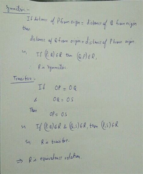 11 show that the relation r in the we relation r in the a of points in