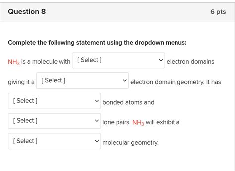 solved complete the following statement using the dropdown