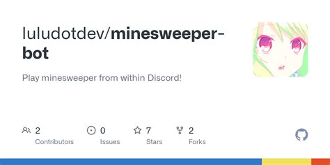 Github Luludotdev Minesweeper Bot Play Minesweeper From Within Discord
