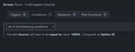 Workflow Condition For Transition