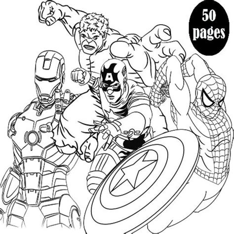 Best T Super Hero Coloring Pages 50 Pages Pdf Coloring Pages For