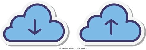 Cloud Computing Technology Data Storage Download Stock Vector Royalty Free 2287540401