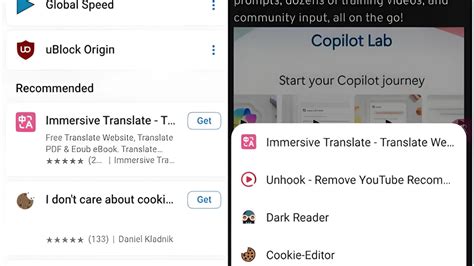 microsoft edge on android gains more extensions with ability to install
