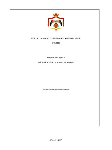 Fillable Online Full Stack Application Monitoring Solution Tender Fax Email Print Pdffiller