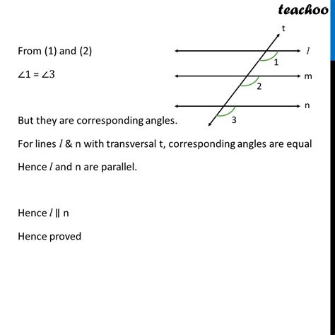 Theorem 6 6 Lines Parallel To Same Lines Are Parallel To Each Other
