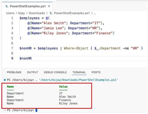 Powershell Not Equal Operator