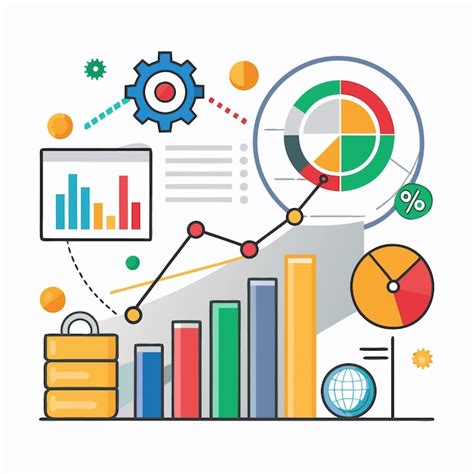 Premium Vector Statistics Icon Collection Vector And Illustration Containing Graph