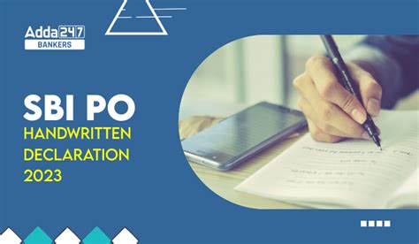 Sbi Po Handwritten Declaration 2023 Sample Format