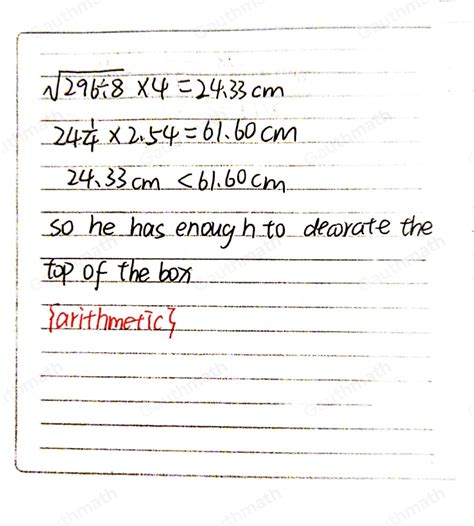 Solved Apply 34 Make Sense And Persevere Adam Wraps The To[algebra