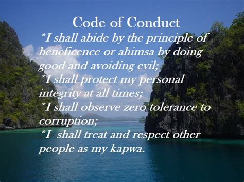 Identity Ideas Ideals Life Skill Personal Code Of Conduct