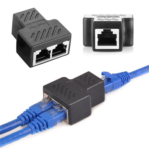 1 2 웨이 Rj45 이더넷 Lan 네트워크 분배기 더블 어댑터 포트 커플러 커넥터 익스텐더 어댑터 플러그컴퓨터 케이블 And 커넥터 Aliexpress