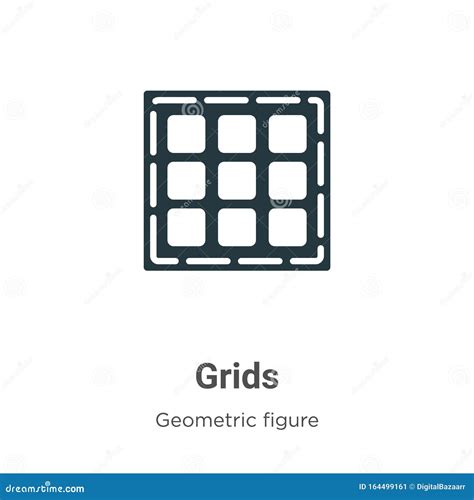 Grids Vector Icon On White Background Flat Vector Grids Icon Symbol Sign From Modern Geometric