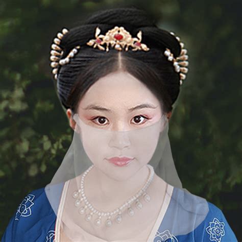 敦煌坦领汉服发饰嫦娥飞天头饰唐制发冠楼兰琉璃唐风发簪排簪发钗 虎窝淘