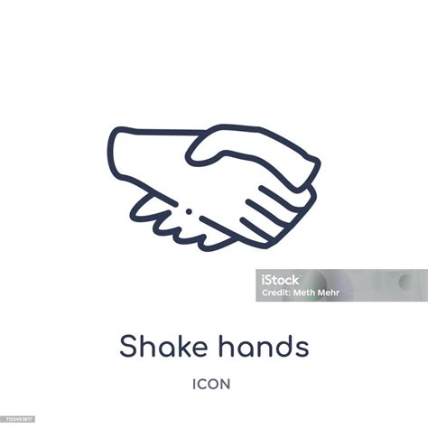 교육 개요 모음에서 선형 흔들림 손 아이콘입니다 얇은 라인은 흰색 배경에 고립 된 손 벡터를 흔들어 악수 하는 유행 삽화 0명에 대한 스톡 벡터 아트 및 기타 이미지