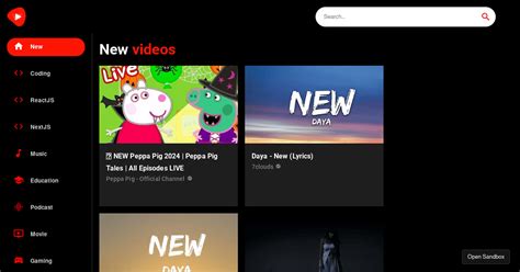 youtube clone codesandbox