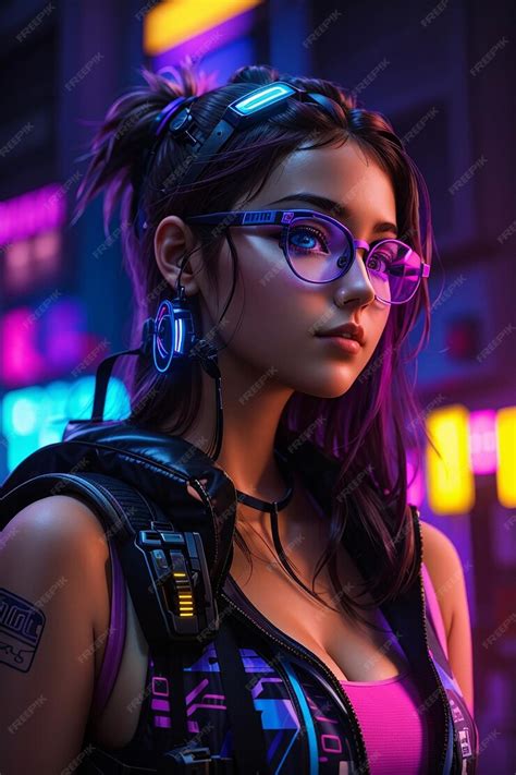 Garota Cyberpunk Bonita De Armadura Completa De 3030 Foto Premium