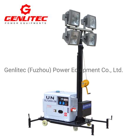 5kva Silent Diesel Generator Mobile Light Tower With 4x500walt Floodlights Mobile Light Tower