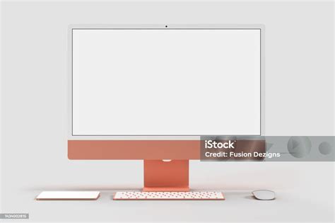 모니터 Imac 24 모형 템플릿 프리젠 테이션 브랜딩 기업 정체성 광고 브랜딩 비즈니스 3d 렌더링 United Nations