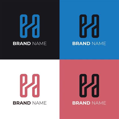 Modern And Minimalist Logo Design With The Letter H 60708923 Vector Art