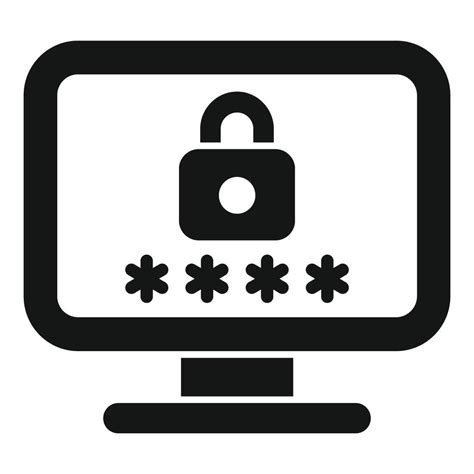 Computer Screen Displaying Password Protected Access With Padlock Icon 49555321 Vector Art At