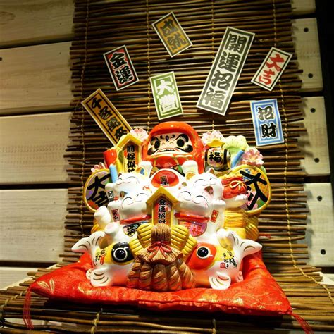 金運招財大熊手貓撲滿 高23CM 招財貓金石工坊招財貓本舖