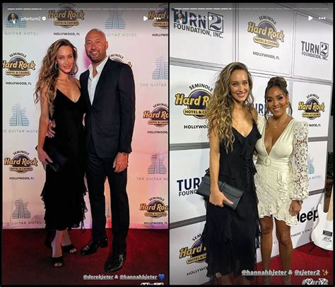 In Photos Derek Jeters Wife Hannah Wows At Turn 2 Foundation Charity Gala In Elegant Black Dress