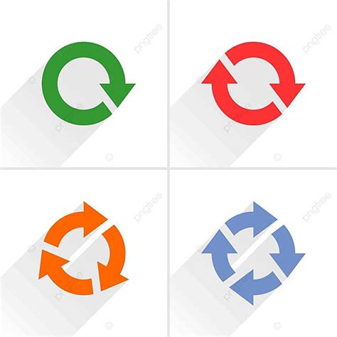 Color Arrow Looprefreshreloadrotation Sign Button Redo Refresh Vector