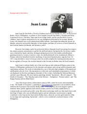 Juan Luna 1 Docx Background Of The Author Juan Luna Juan Luna De San