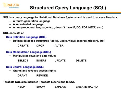 Module 02 Teradata Basics Ppt