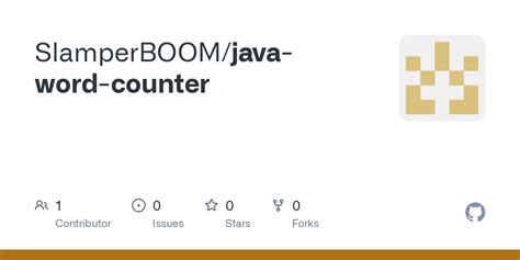 Github Slamperboom Java Word Counter