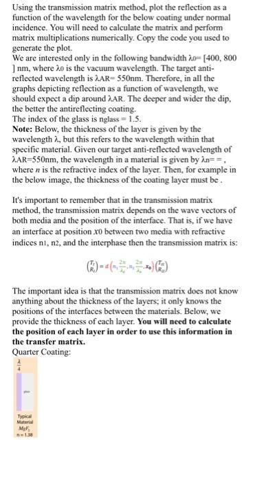 Solved Matrix Multiplications Numerically Copy The Code You