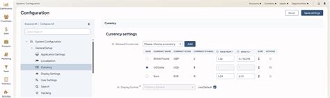 Configure Global Currency Settings Orocommerce Orocrm And