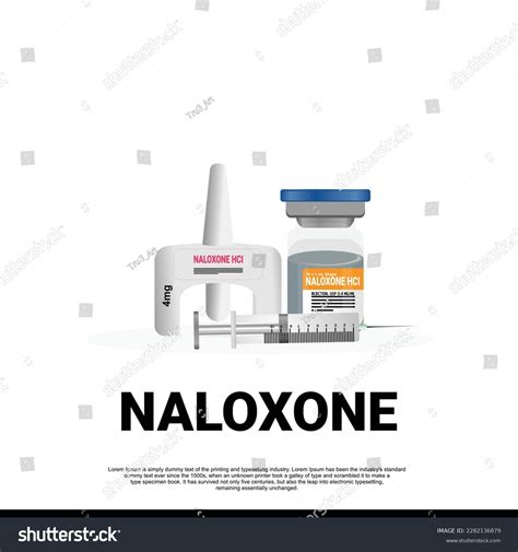 Naloxone Medicine Used Block Effects Opioids Stock Vector Royalty Free