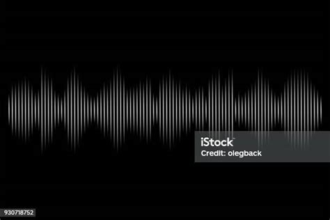 검은 배경에 흰 소리 파입니다 벡터 오디오 기술 그림입니다 Dj에 대한 스톡 벡터 아트 및 기타 이미지 Dj 건강관리와 의술 과학 Istock