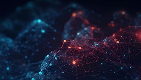 Abstract Blue Digital Data Background Network Connection Structure