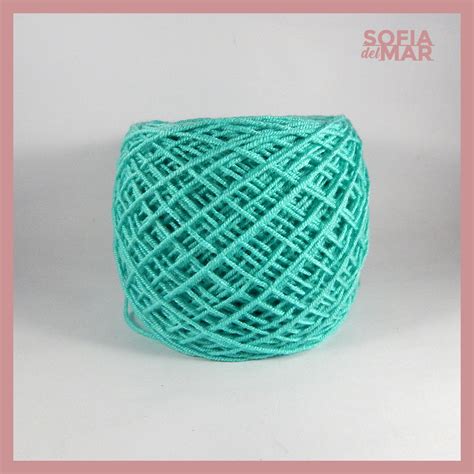 Hilo Macramé Verde Menta 1674 50 Gr Sofia Del Mar Tejidos A Crochet