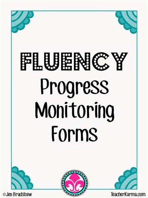 Free Progress Monitoring Forms For Reading Fluency
