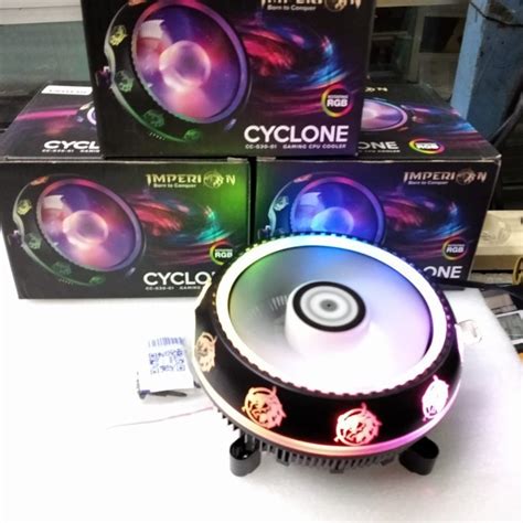 Cyclone Cc G30 01 Cpu Cooler Gaming Rgb Running Led Imperion Shopee Malaysia