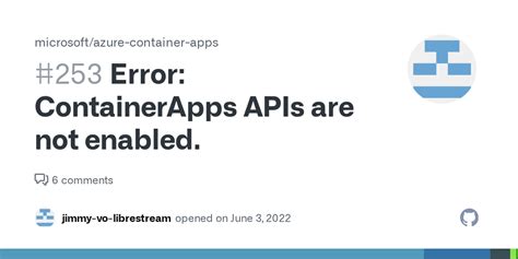 Error Containerapps Apis Are Not Enabled Issue Microsoft Azure Container Apps Github