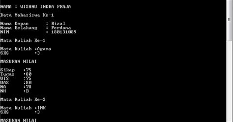 Input Output Variabel Dan Tipe Data