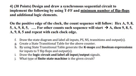 Solved 4 30 Points Design And Draw A Synchronous