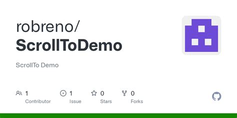 Github Robrenoscrolltodemo Scrollto Demo