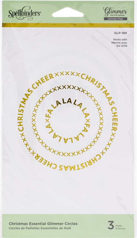 Spellbinders Glimmer Hot Foil Plate Christmas Essential Glimmer Circles