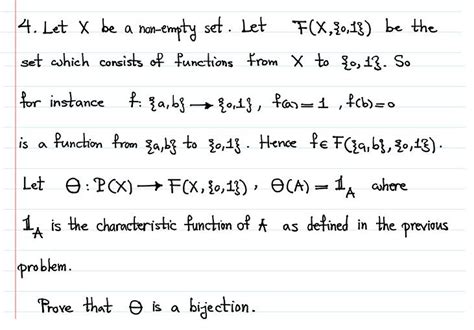 Solved Let X Be A Non Empty Set Let Fx 0 1 Be The Set