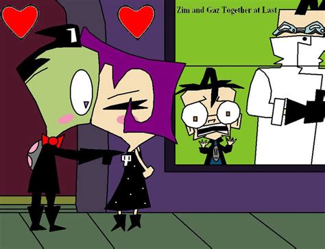 Invader Zim Gaz And Zim Kiss