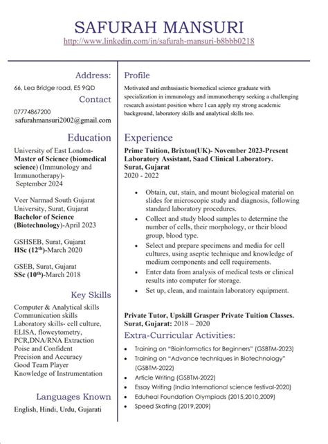 Safurah Mansuri On Linkedin My Resume